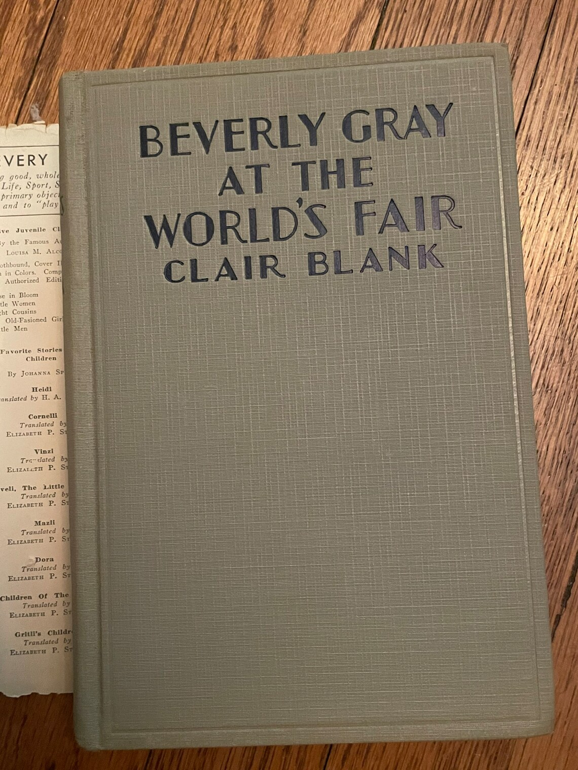 Clair Blank 1935 Beverly Gray at the World’s Fair #6 College Mystery ...