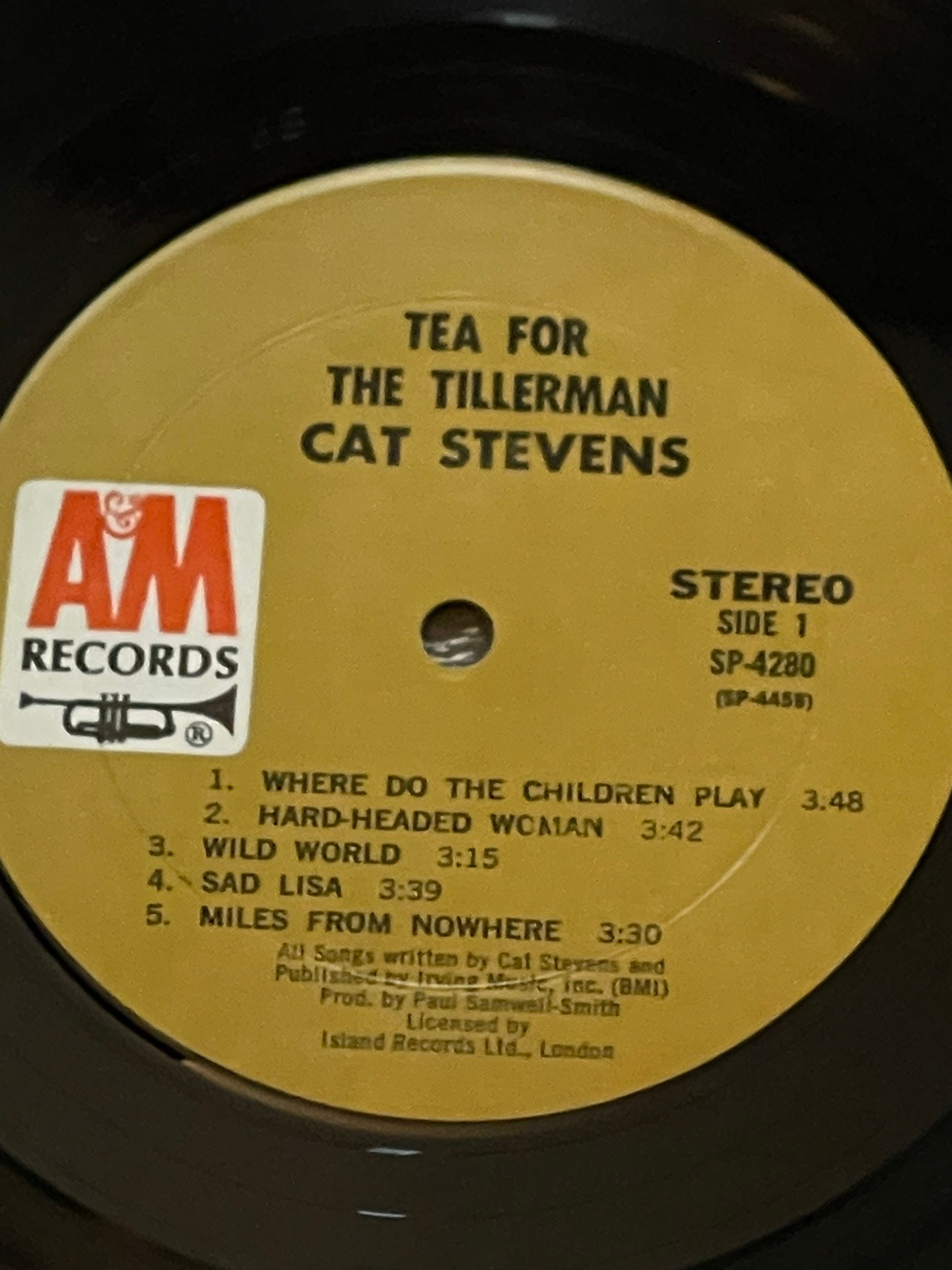 Cat Stevens 1970 Tea for the Tillerman A&M Sp-4280 LP Vinyl Record - Etsy