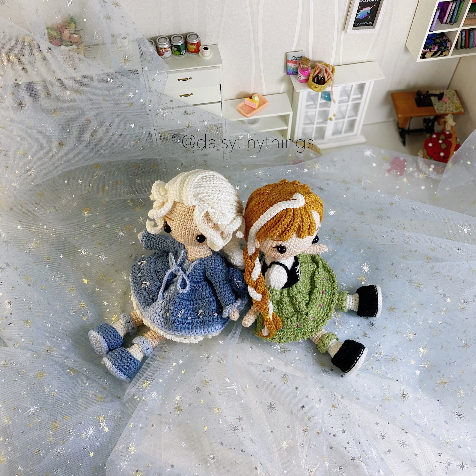 BUNDLE OF 2 Amigurumi Snow Dolls Inspired Sisters Amigurumi - Etsy