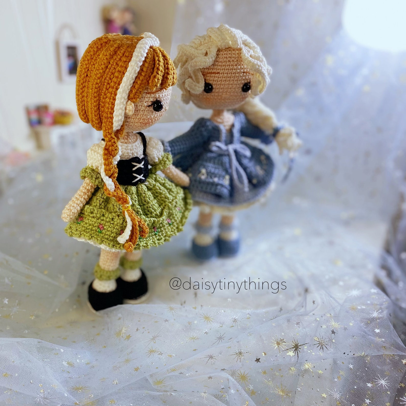 BUNDLE OF 2 Amigurumi Snow Dolls Inspired Sisters Amigurumi - Etsy