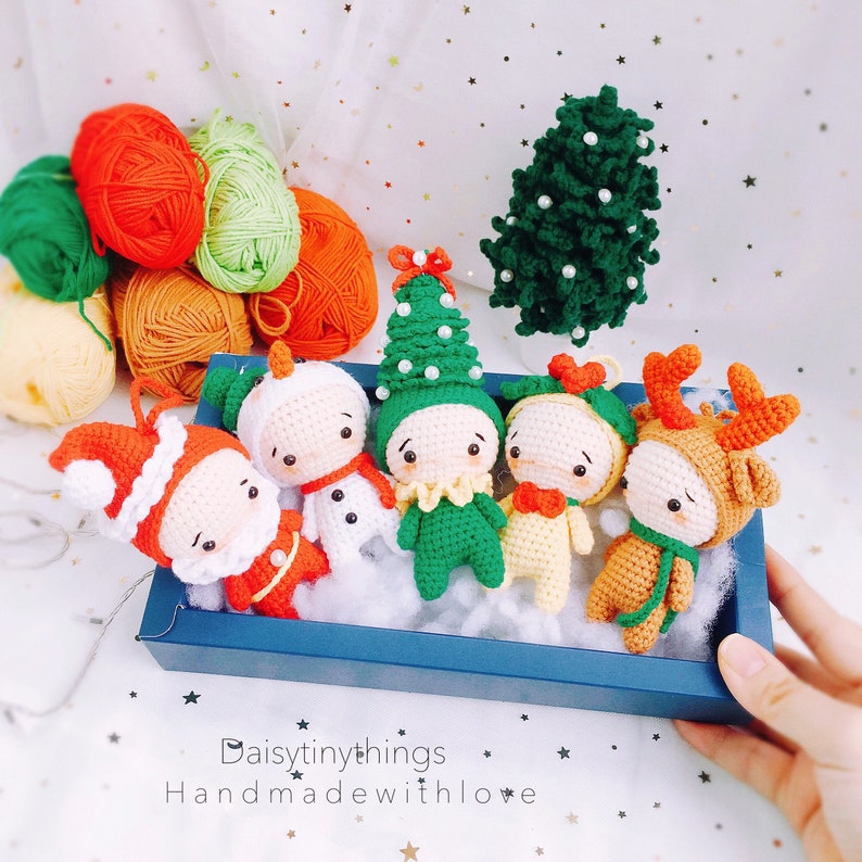 BUNDLE of 5 Crochet Christmas Ornaments Christmas - Etsy