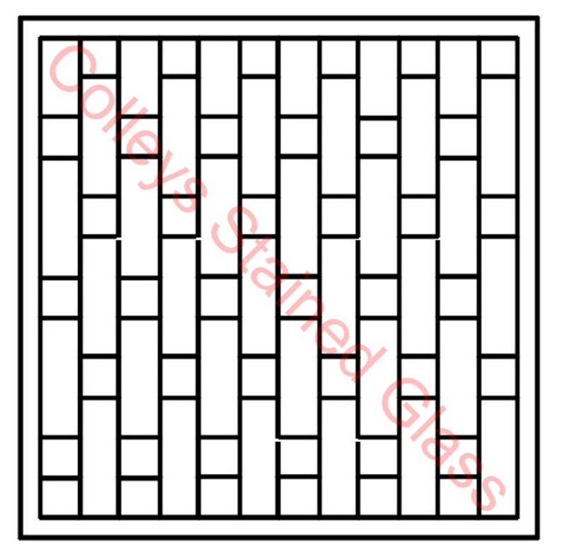 Brick, Simple Pattern, Stained Glass, Beginner, Geometric - Etsy