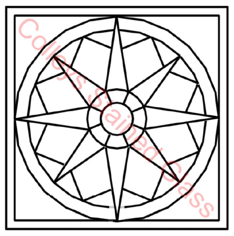 Simple Pattern, Stained Glass, Beginner, Geometric - Etsy