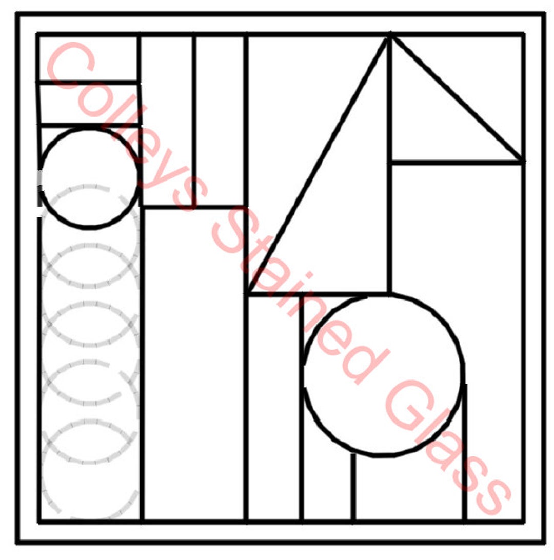 Simple Pattern, Stained Glass, Beginner, Geometric - Etsy
