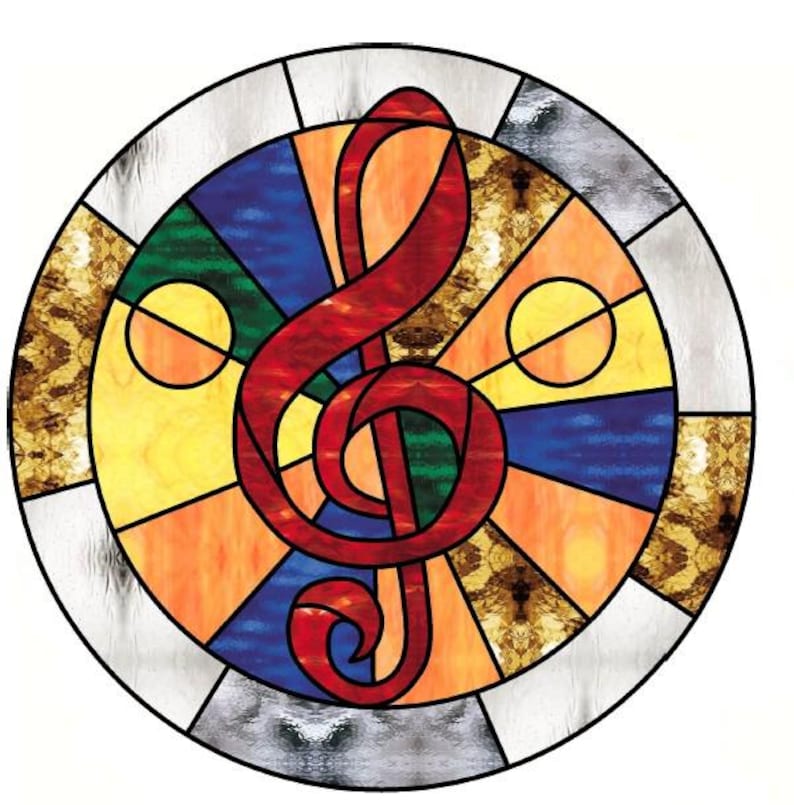 Treble Clef Stained Glass Pattern - Etsy