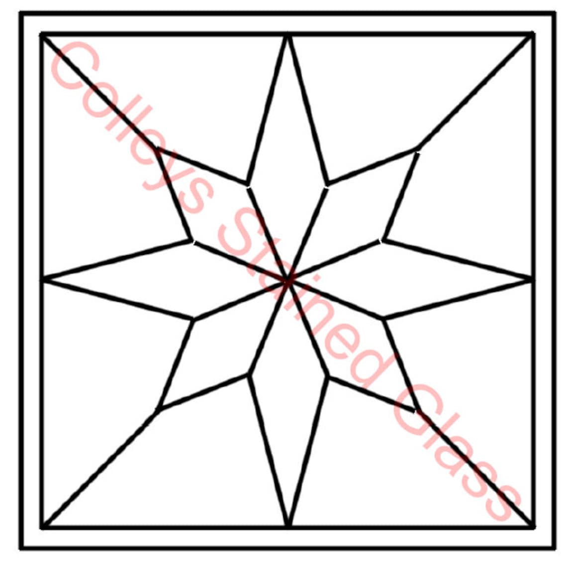 Simple Pattern, Stained Glass, Beginner, Geometric - Etsy