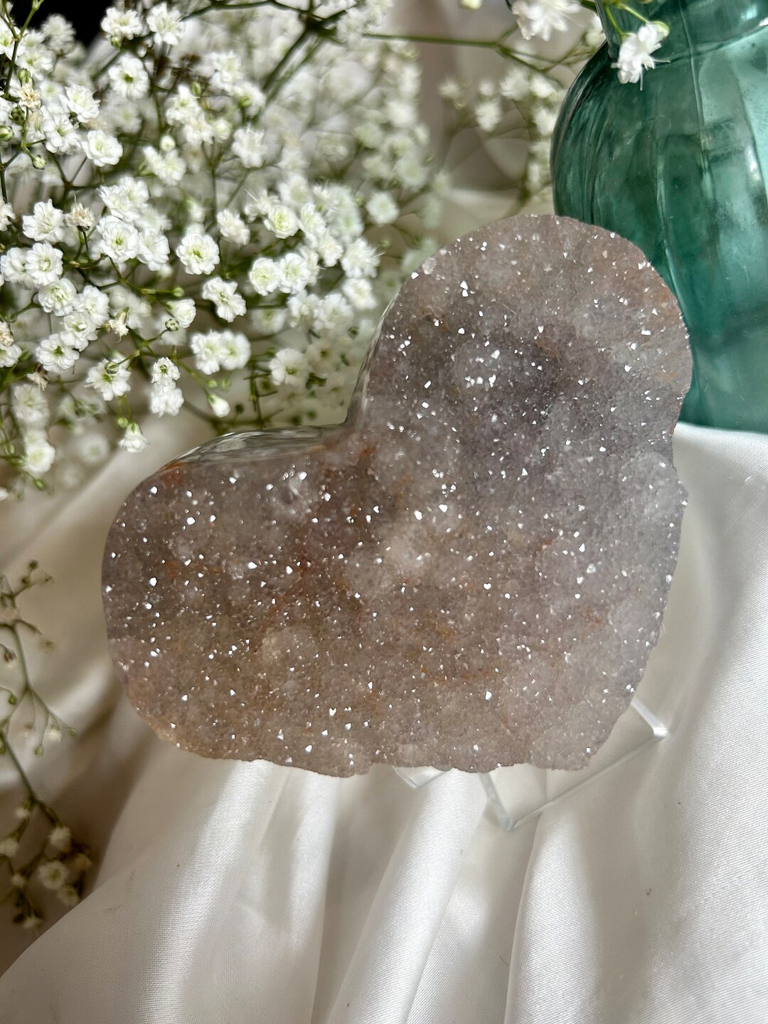 SUGAR AMETHYST HEART 230g From Uruguay Third Eye Chakra - Etsy