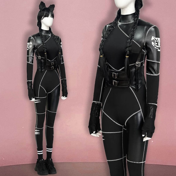 Wednesday Addams Cat Suit - Etsy