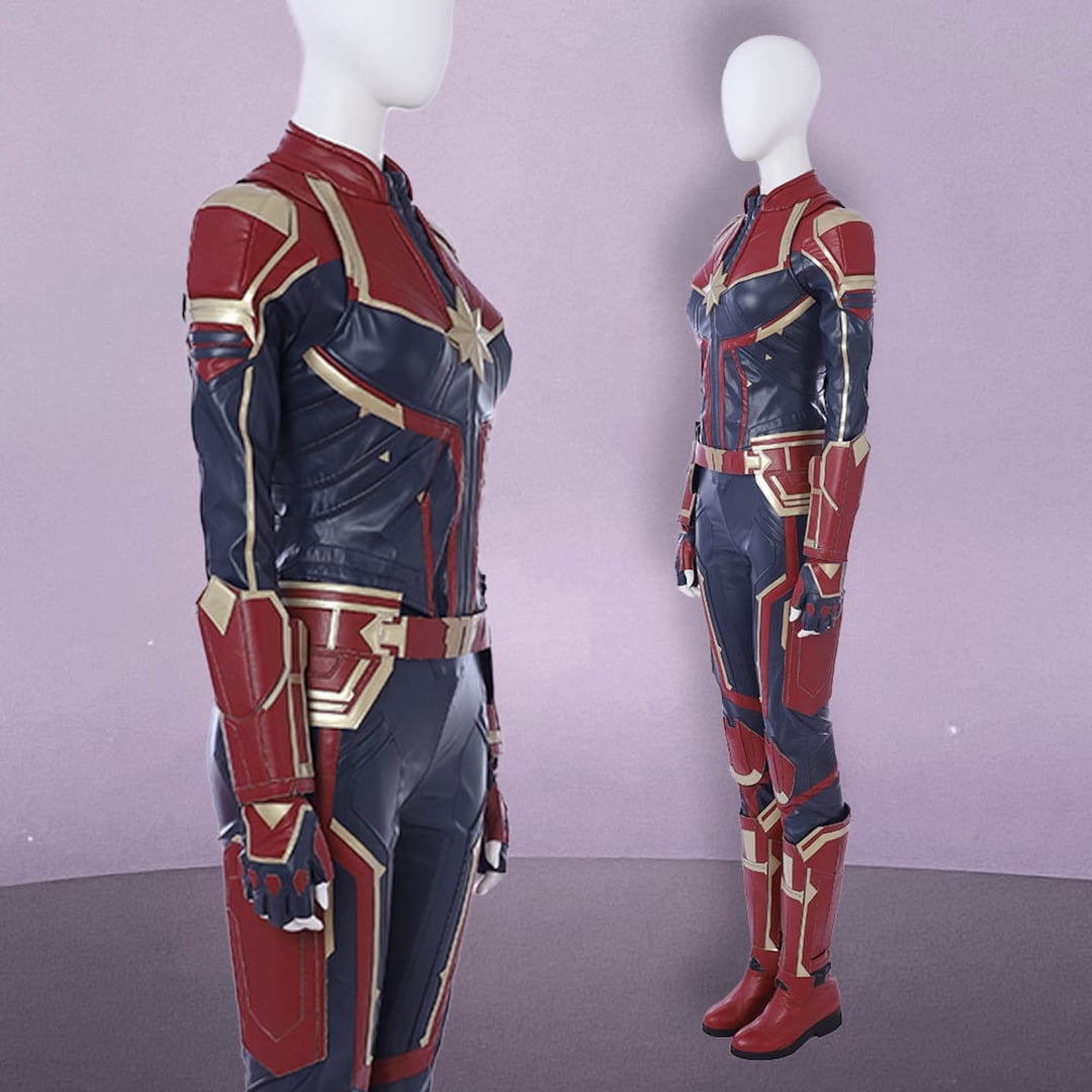 Captain Marvel Uniform Costume Cosplay Carol Danvers Halloween - Etsy