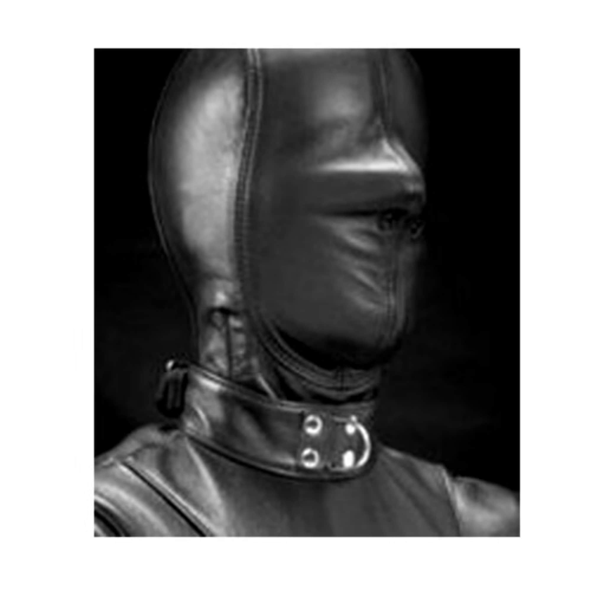 Leather Mask Sensory Deprivation Hood Costume Reenactment Gear Etsy