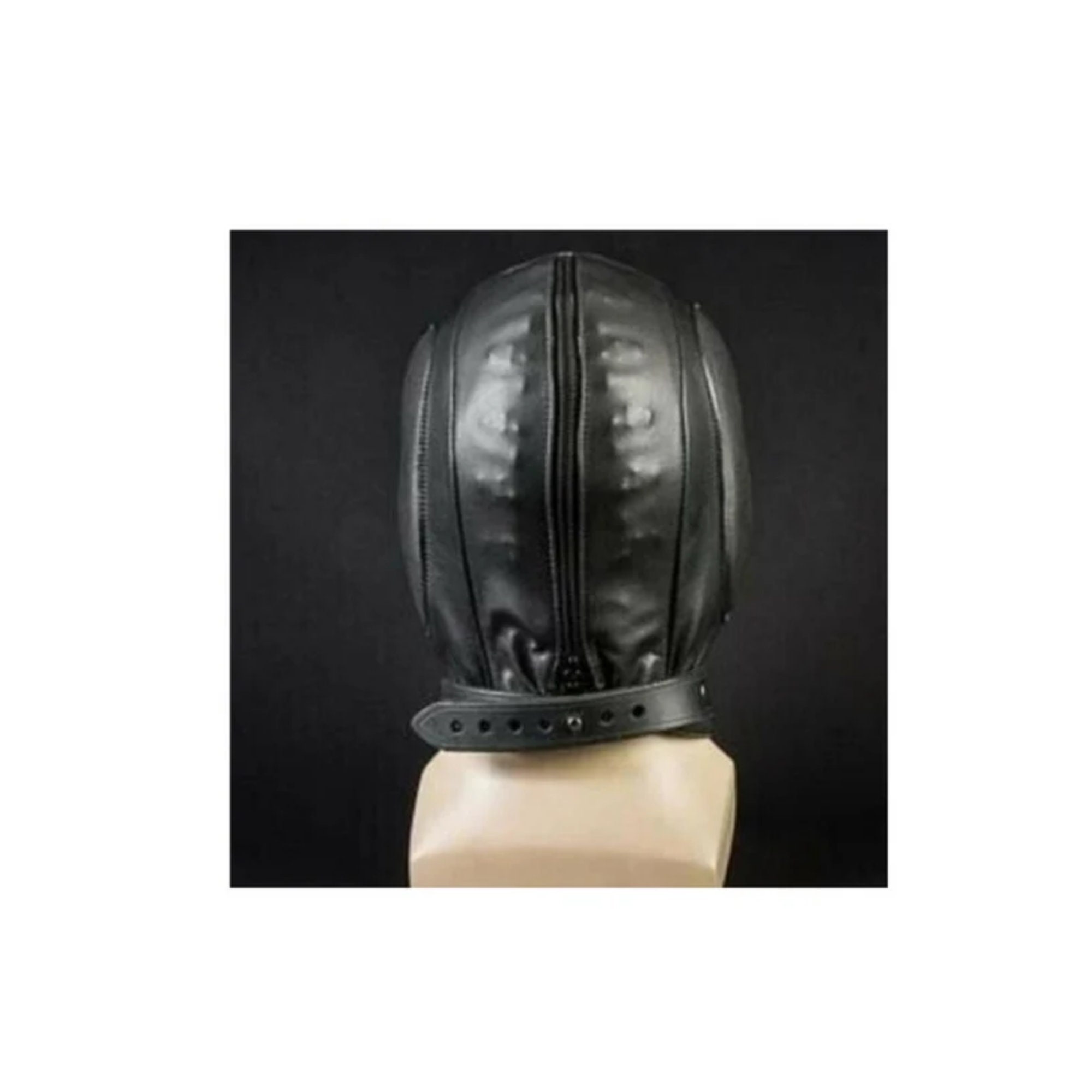 Leather Mask Sensory Deprivation Hood Costume Reenactment Gear Bondage ...