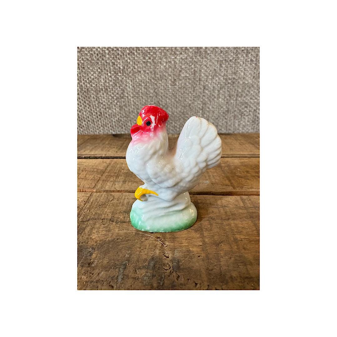 Vintage Petite Rooster Statue Figurine From Japan - Etsy