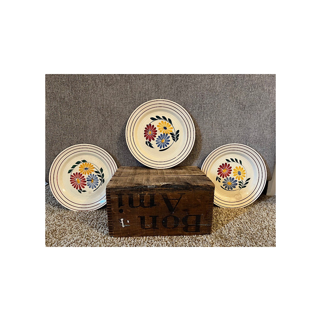 Rustic Primitive Plates From England - Etsy