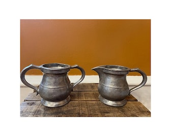 Antique Pewter Sugar Bowl - Etsy