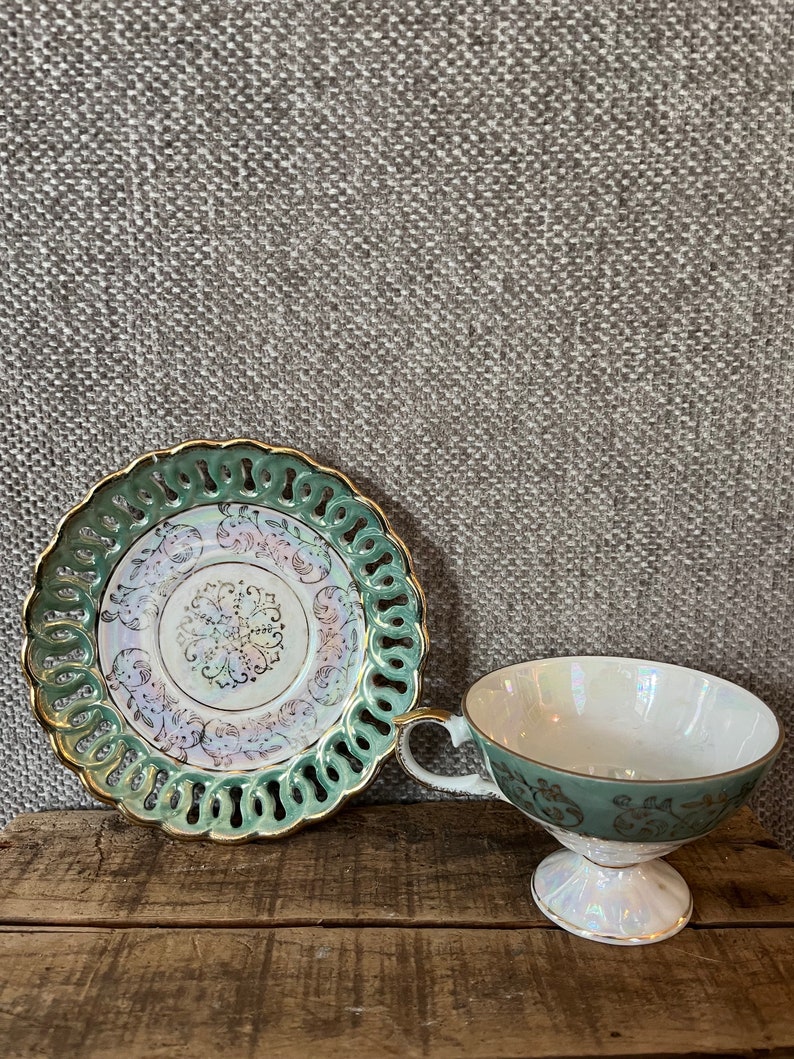 Beautiful Antique Iridescent Lusterware Tea Cup - Etsy