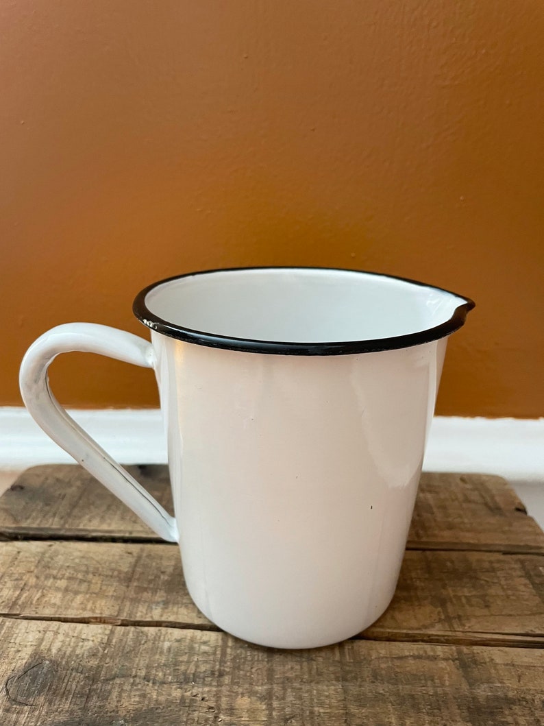 Antique Enamel Measuring Cup Quart Size - Etsy