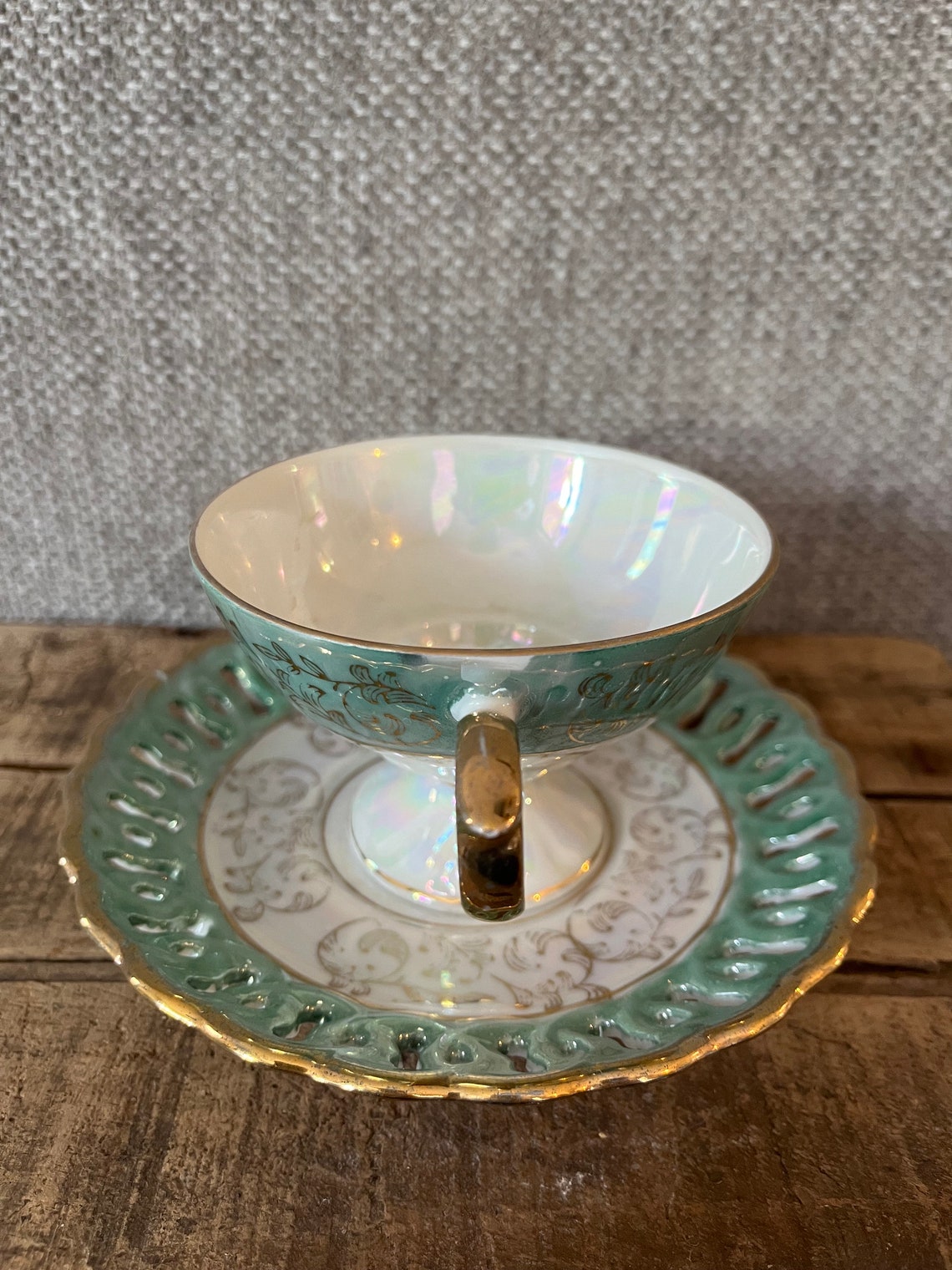 Beautiful Antique Iridescent Lusterware Tea Cup - Etsy