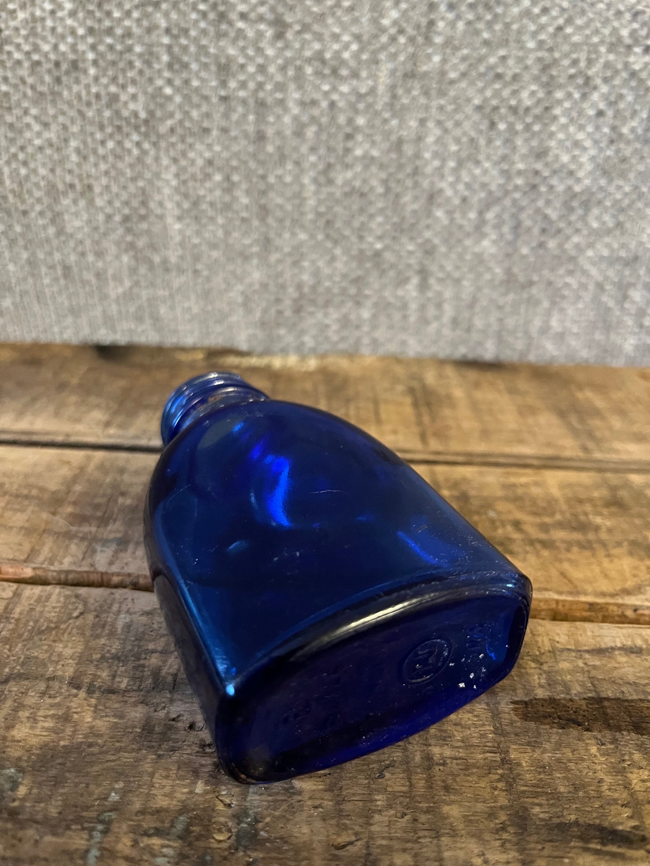 Antique Cobalt Blue Bottles Glass Medicine - Etsy