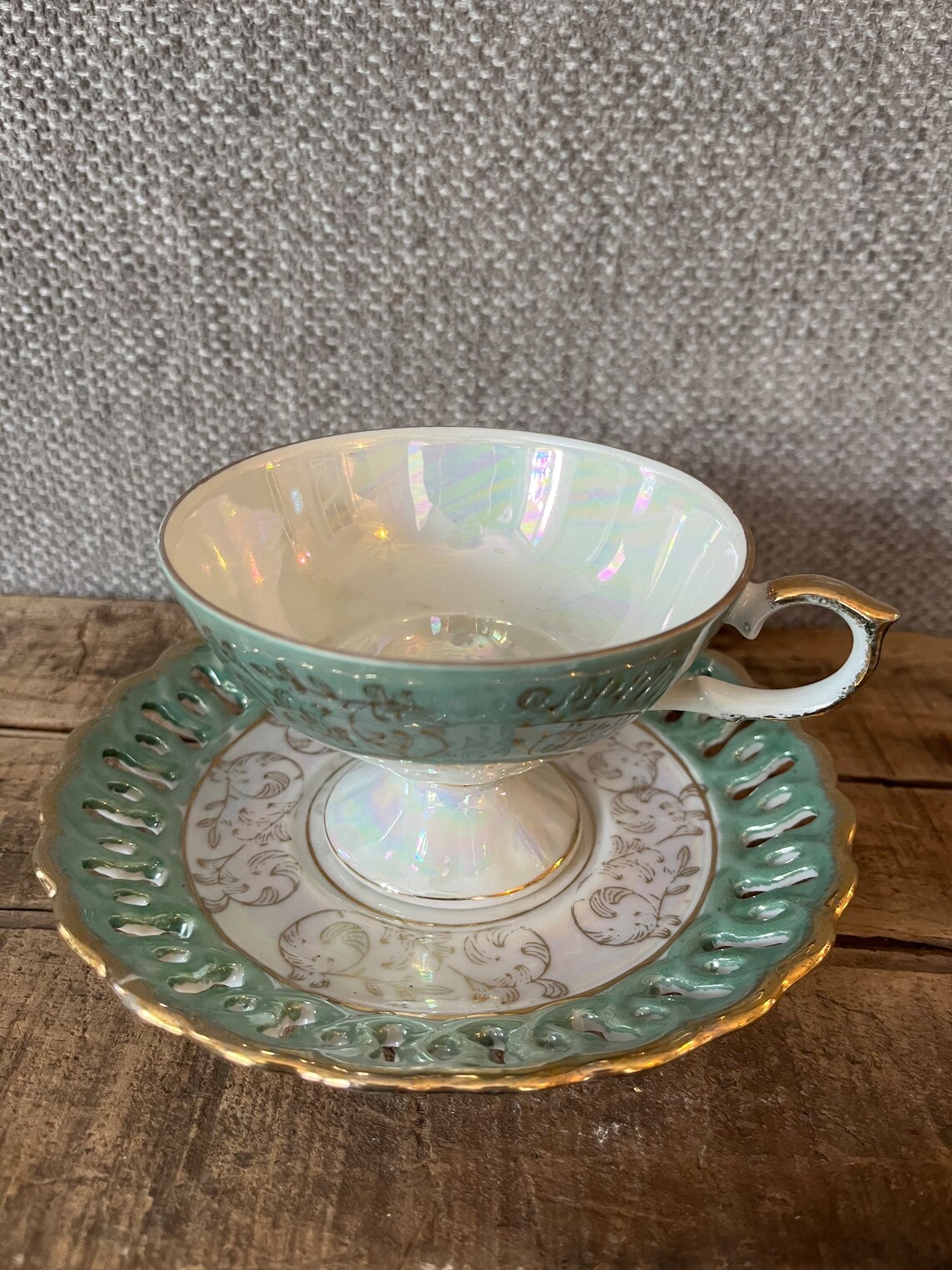 Beautiful Antique Iridescent Lusterware Tea Cup - Etsy