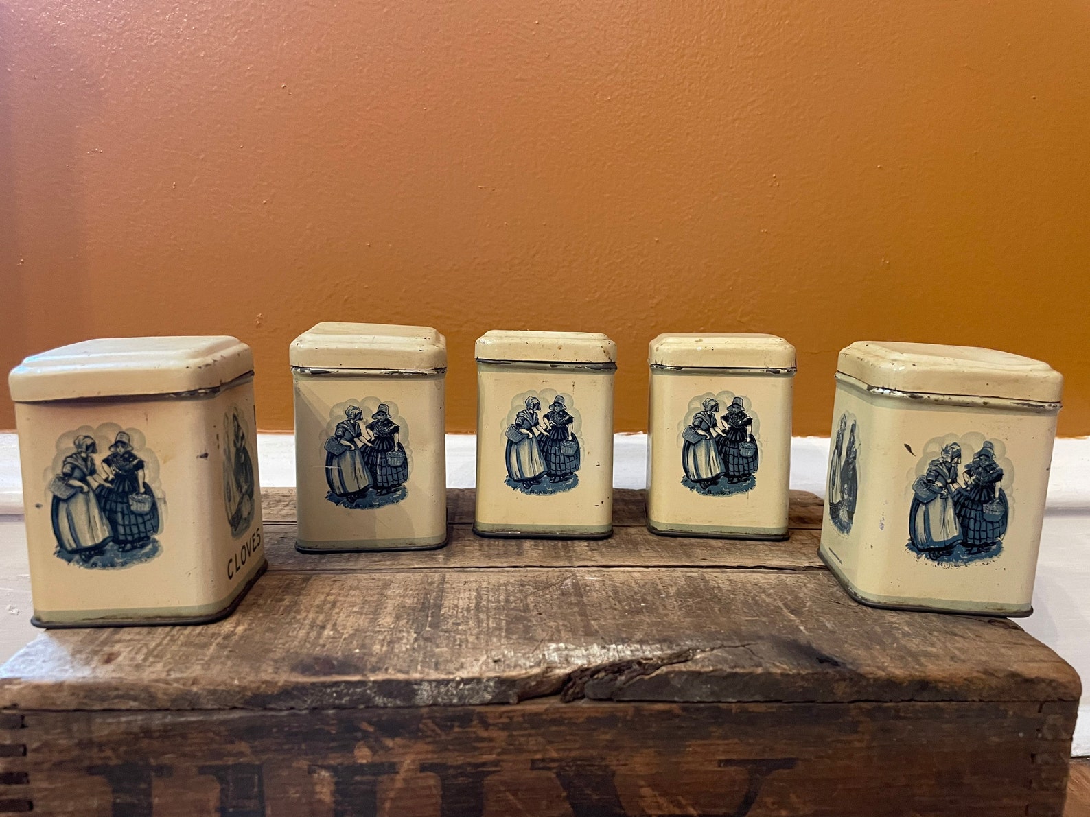 Antique Spice Tin Canister Set From Germany - Etsy