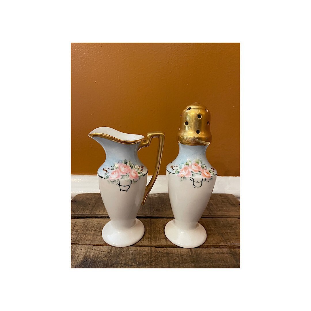 Antique Japanese Muffineer / Sugar Shaker and Syrup Porcelain Waffle ...