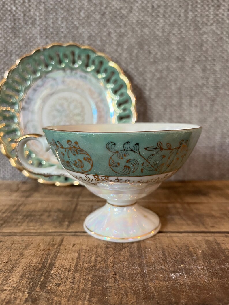 Beautiful Antique Iridescent Lusterware Tea Cup - Etsy