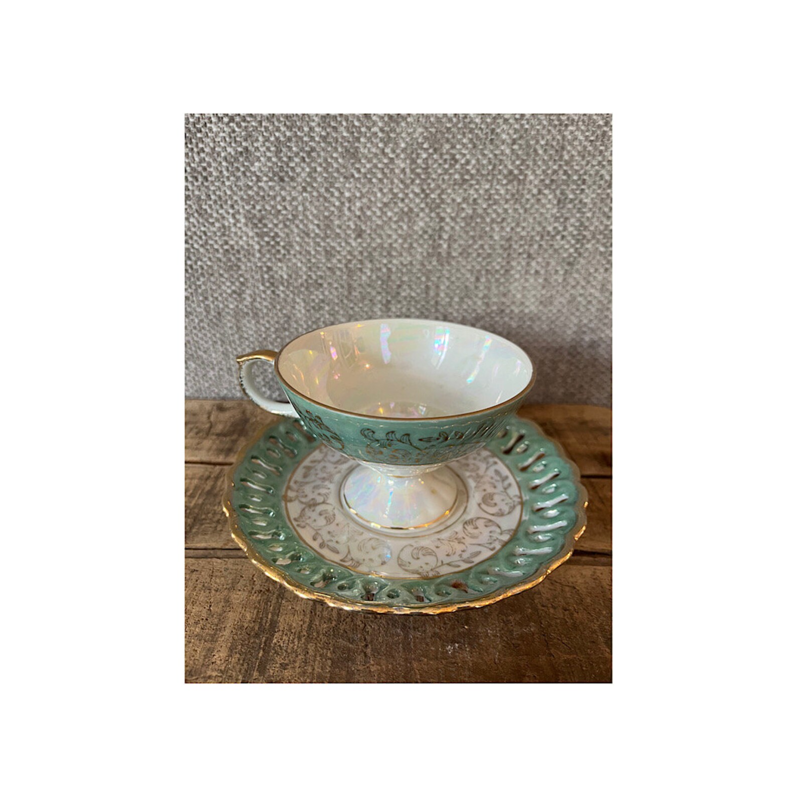 Beautiful Antique Iridescent Lusterware Tea Cup - Etsy
