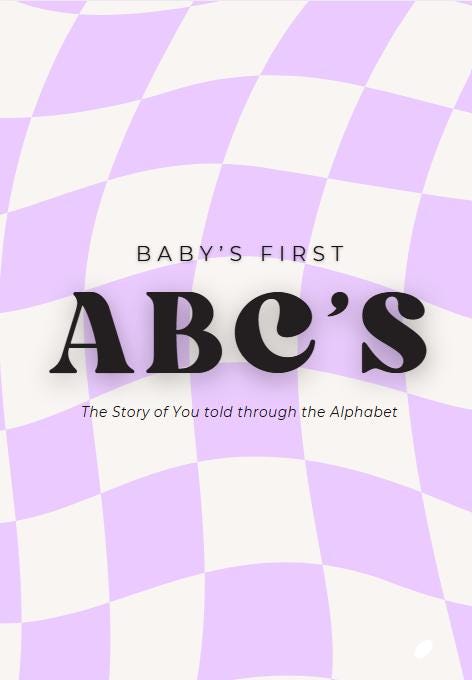 Baby's First ABC Book Printable | Baby Shower Keepsake (instant ...
