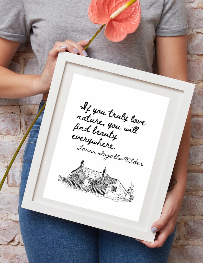 Laura Ingalls Wilder Quote digital, Little House on the Prairie Home ...