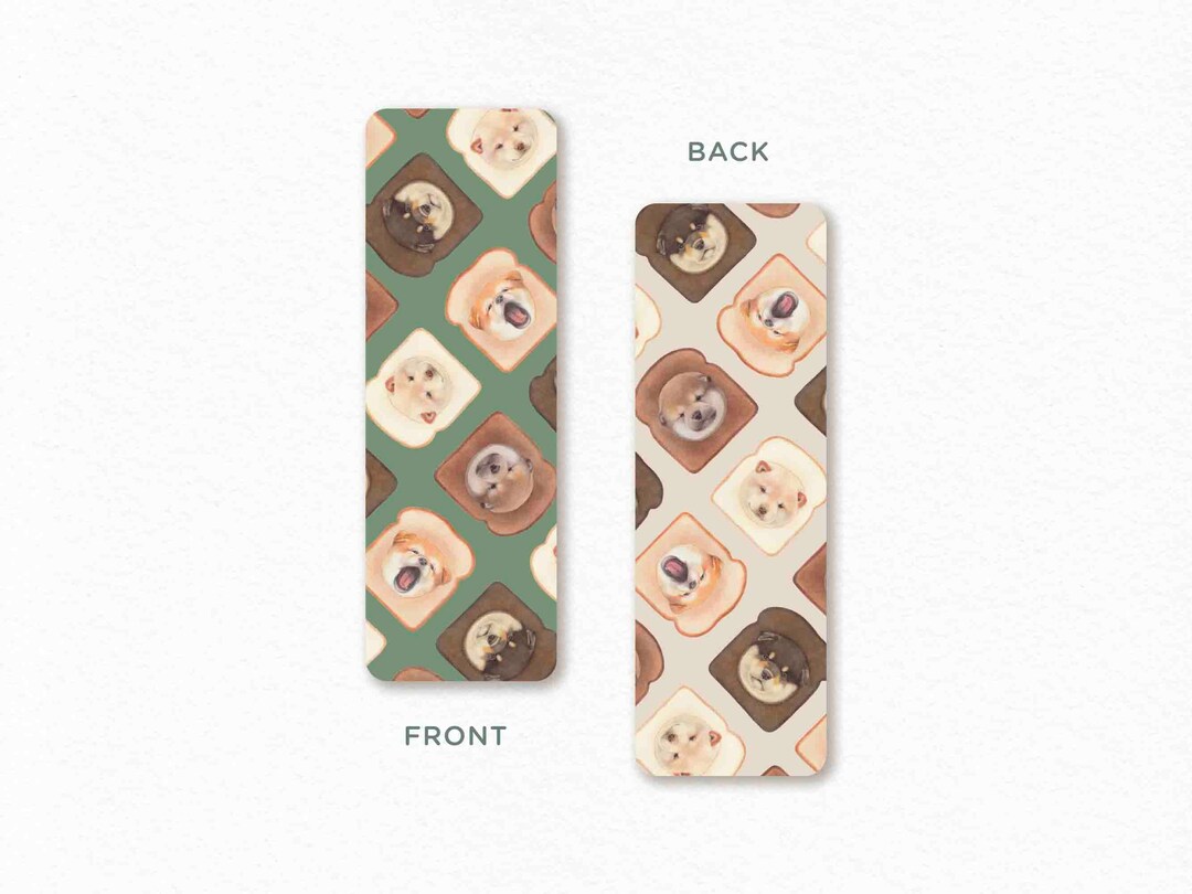 Shiba Inu Toast Chart Bookmark Set of 2, Watercolor Illustrated - Etsy UK