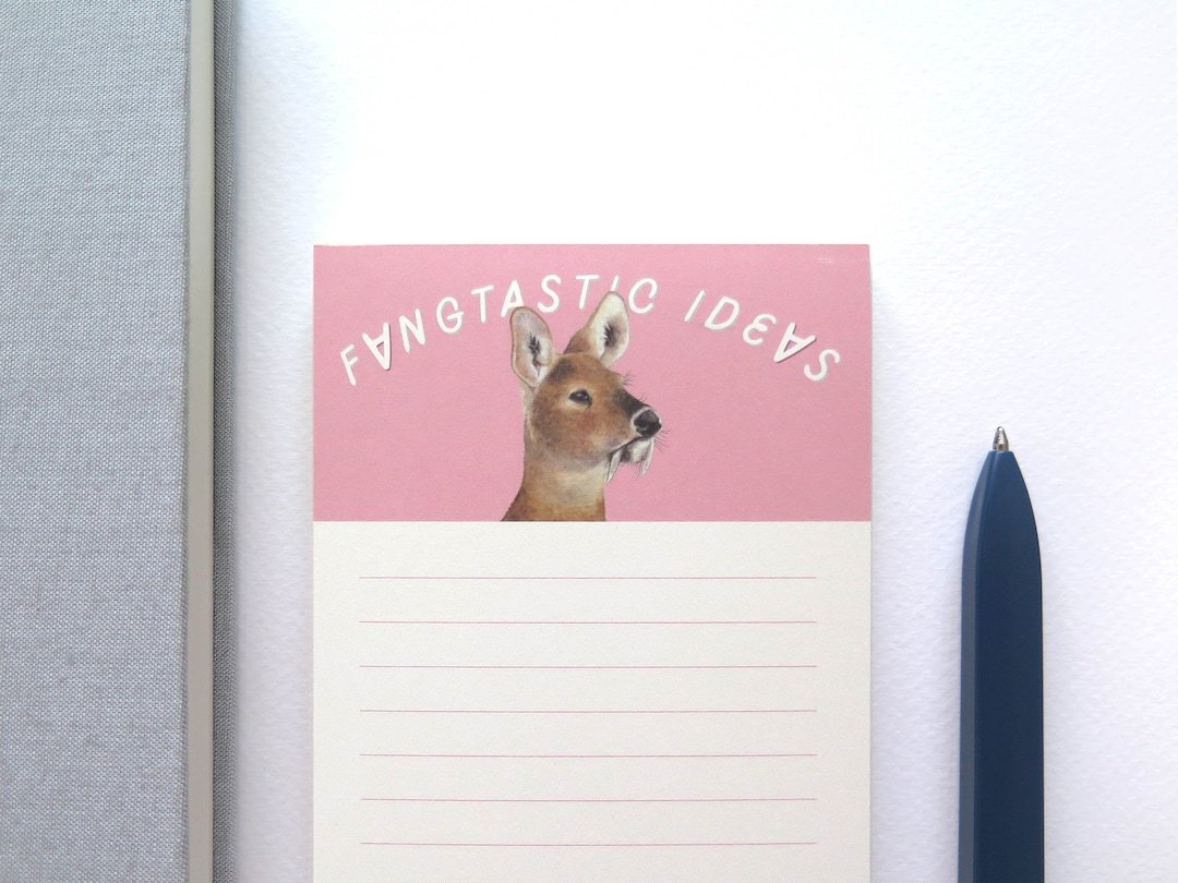 Water Deer Notepad Punny Animal Notepad Watercolor - Etsy