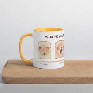 Shiba Inu Toast Chart Mug Yellow - Etsy 日本