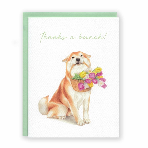 Shiba Inu Thank You Card - Etsy