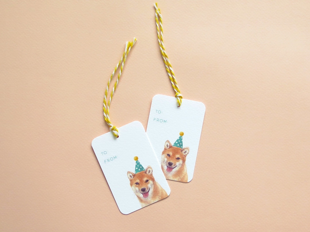 Shiba Inu Gift Tag Set of 10 - Etsy