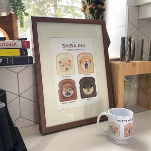 The Shiba Inu Toast Chart Art Print - Etsy