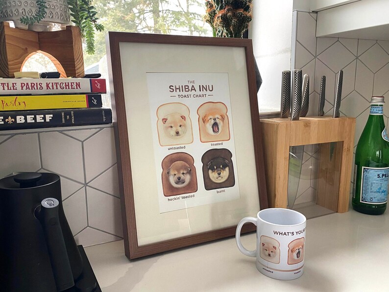 The Shiba Inu Toast Chart Art Print - Etsy