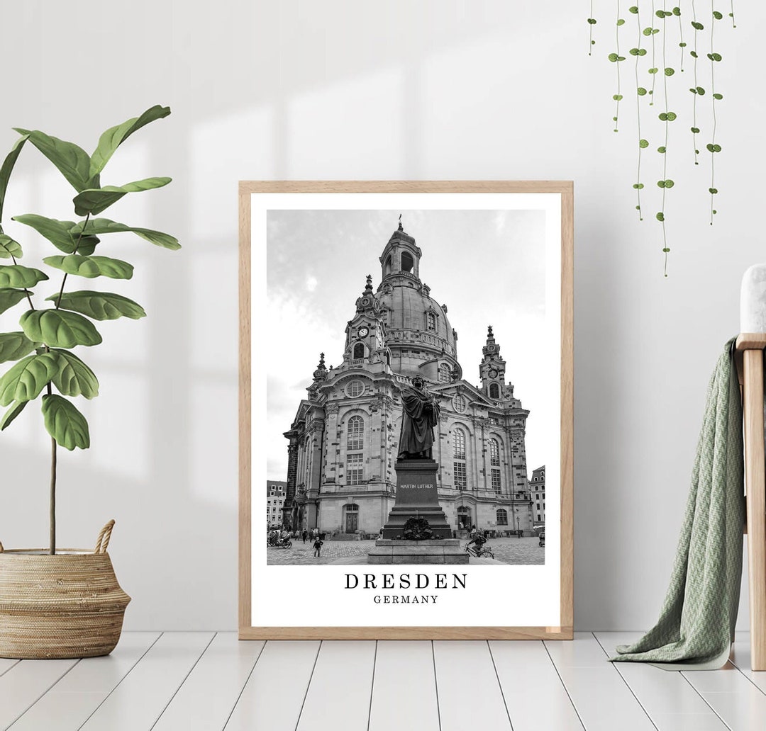 Dresden Travel Print Dresden Black White Photo Dresden City Landmark ...
