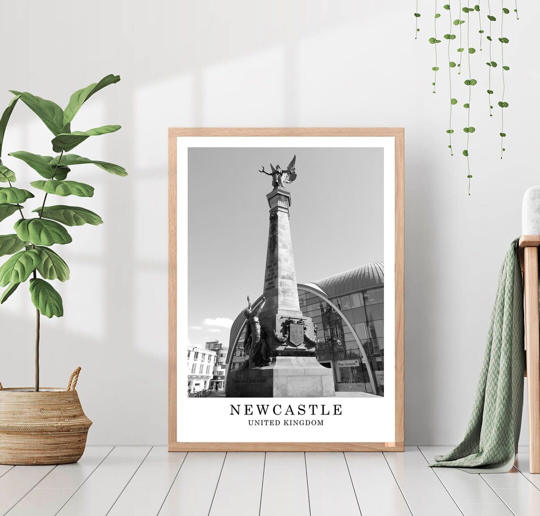 Newcastle Travel Poster Newcastle Black & White Photo Newcastle City ...
