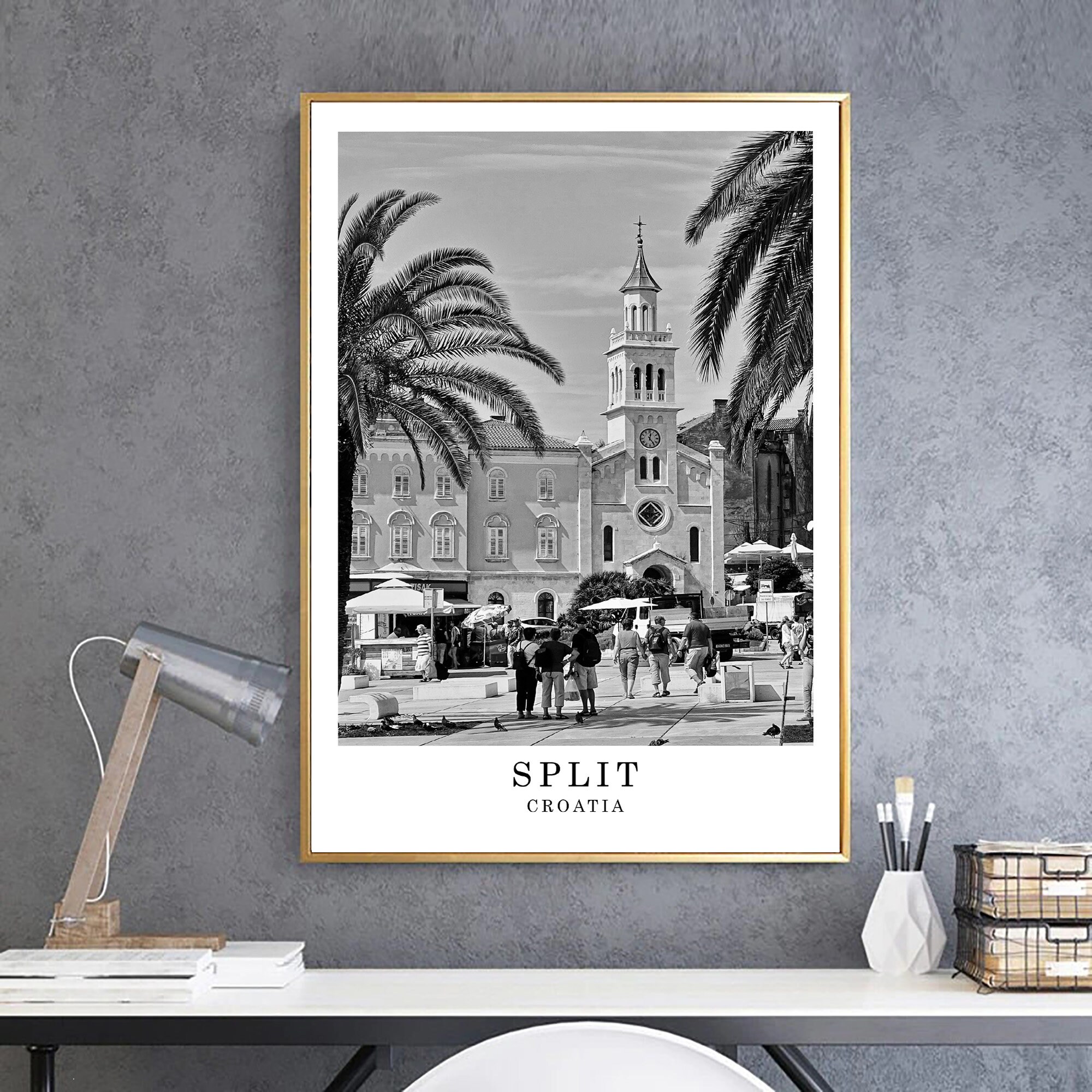 Split Croatia Travel Poster Split Black and White Photo Split Wall Art ...