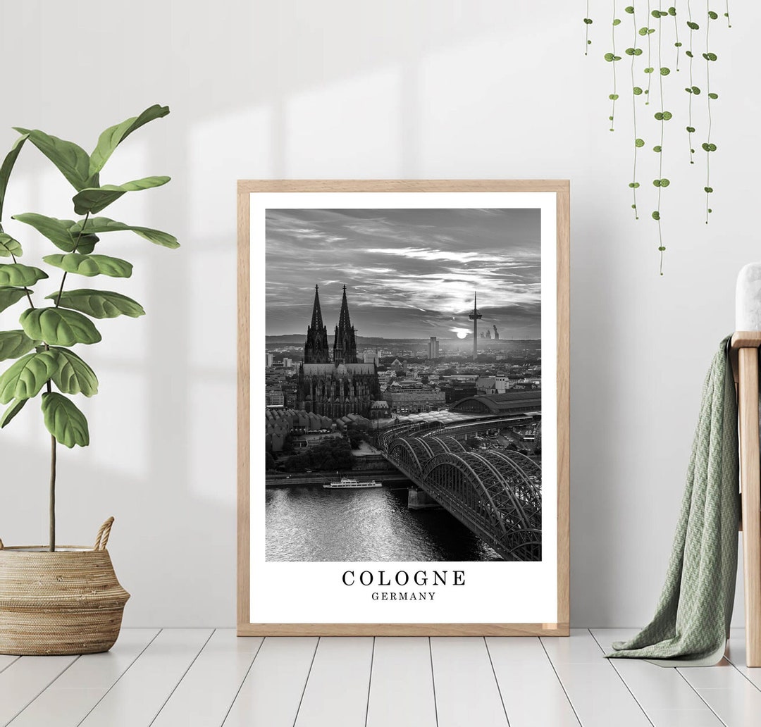 Cologne Travel Poster Cologne Black and White Photo Cologne City ...