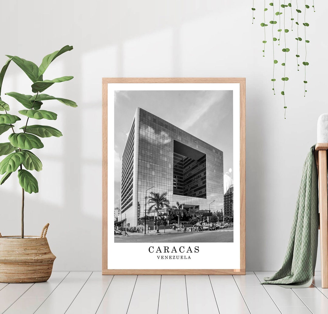 Caracas Reise-Druck Caracas Schwarz Weiß Foto Caracas Stadt Wahrzeichen ...