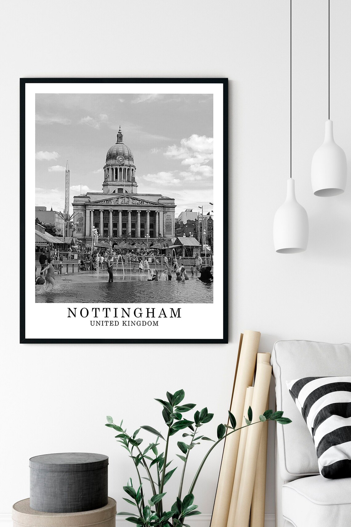 Nottingham Travel Poster Nottingham Black and White Photo Nottingham ...