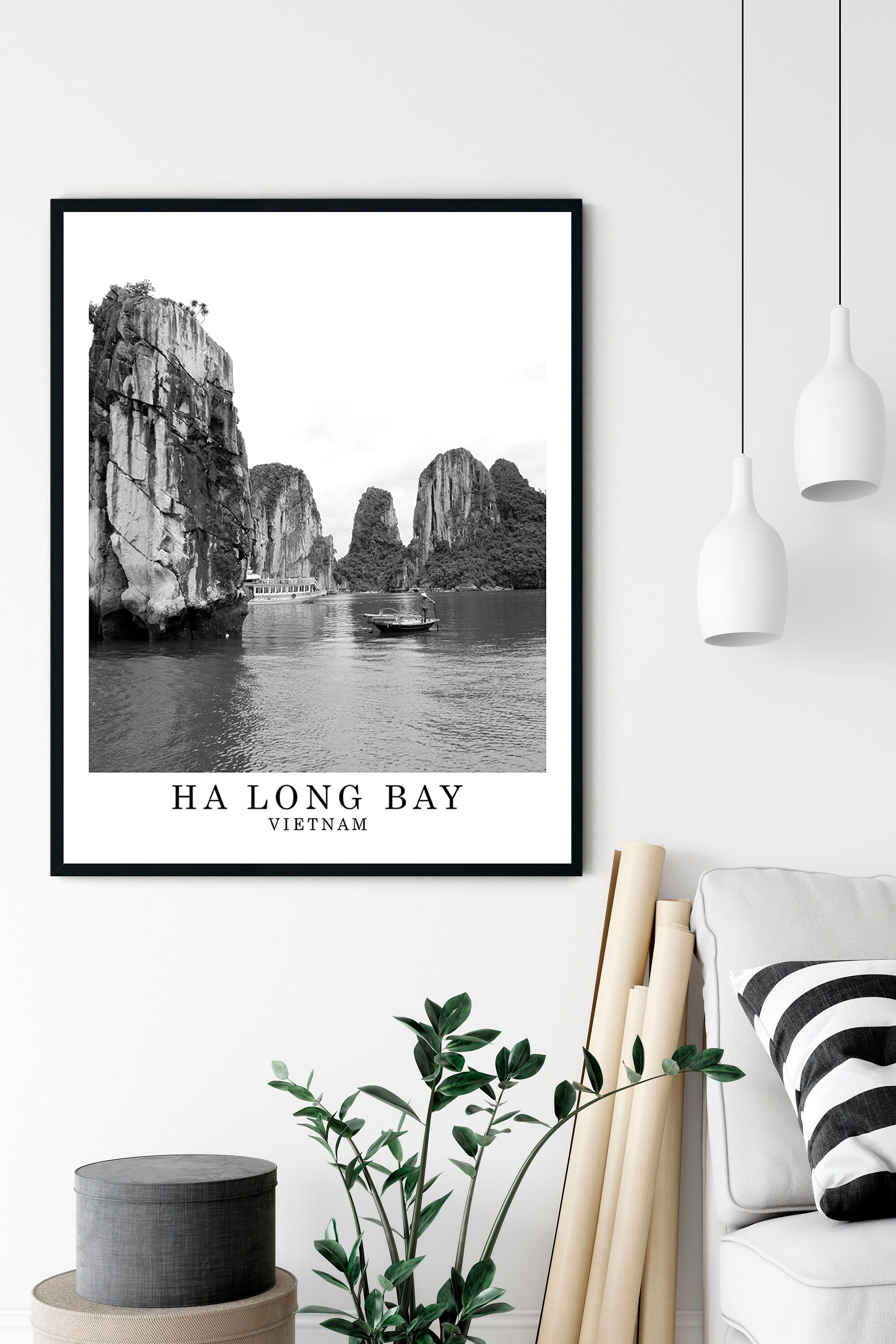 Ha Long Bay Vietnam Travel Print Ha Long Bay Black and White Photo Ha ...