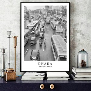 Dhaka City Poster Dhaka Black and White Photo Dhaka City Landmark ...