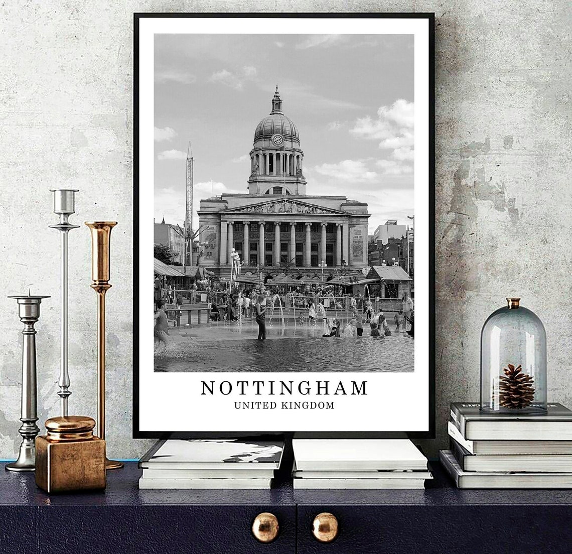 Nottingham Travel Poster Nottingham Black and White Photo Nottingham ...
