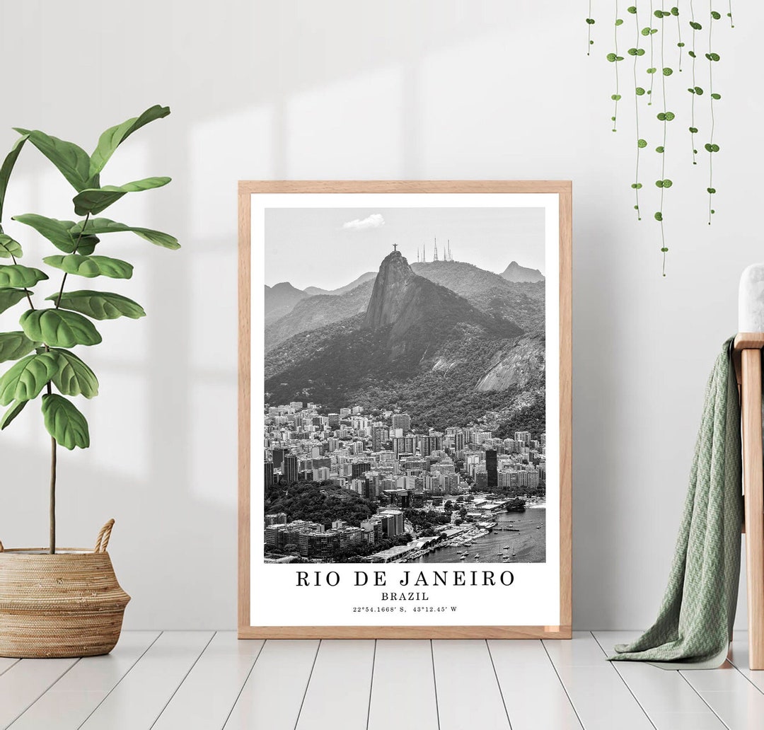 Rio De Janeiro Travel Poster Black and White Rio De Janeiro Photo Rio ...