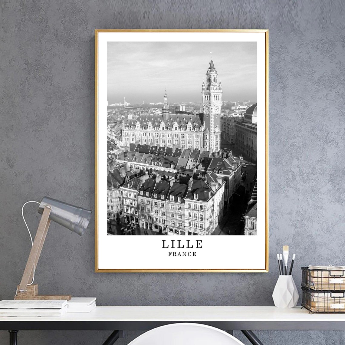 Lille France Travel Poster Lille Black and White Photo Lille Wall Art ...