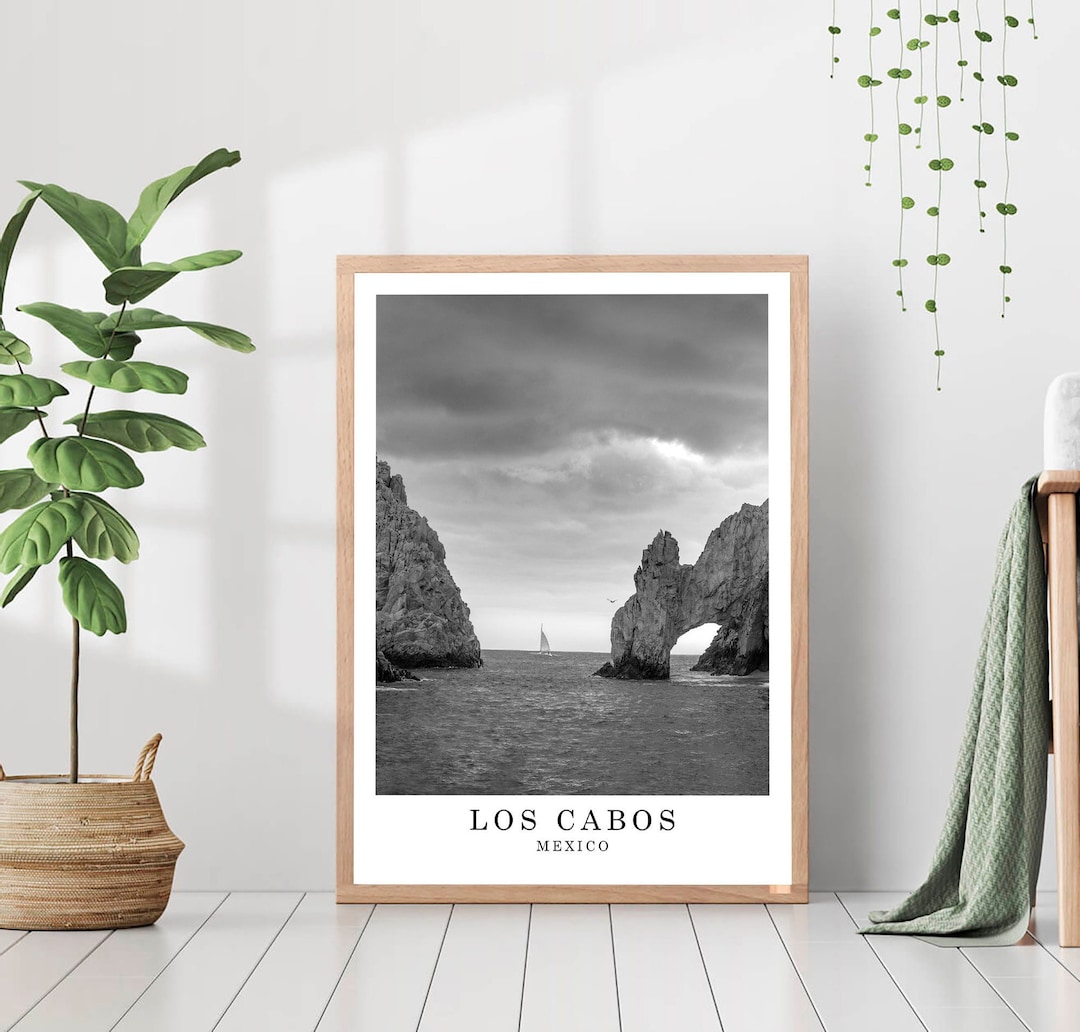 Los Cabos Travel Poster Los Cabos Black and White Photo Los Cabos City ...