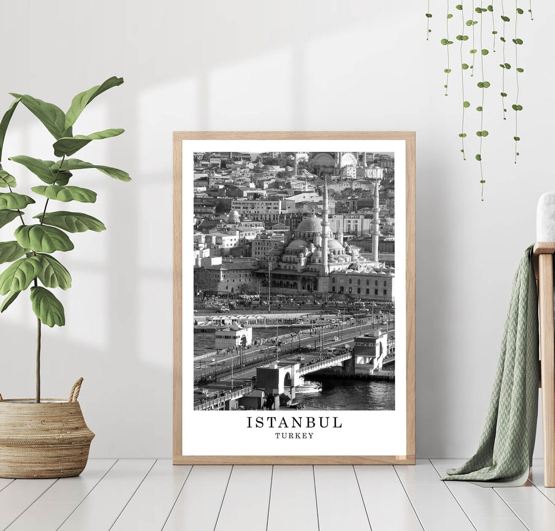Istanbul Travel Poster Istanbul Black & White Photo Istanbul City ...