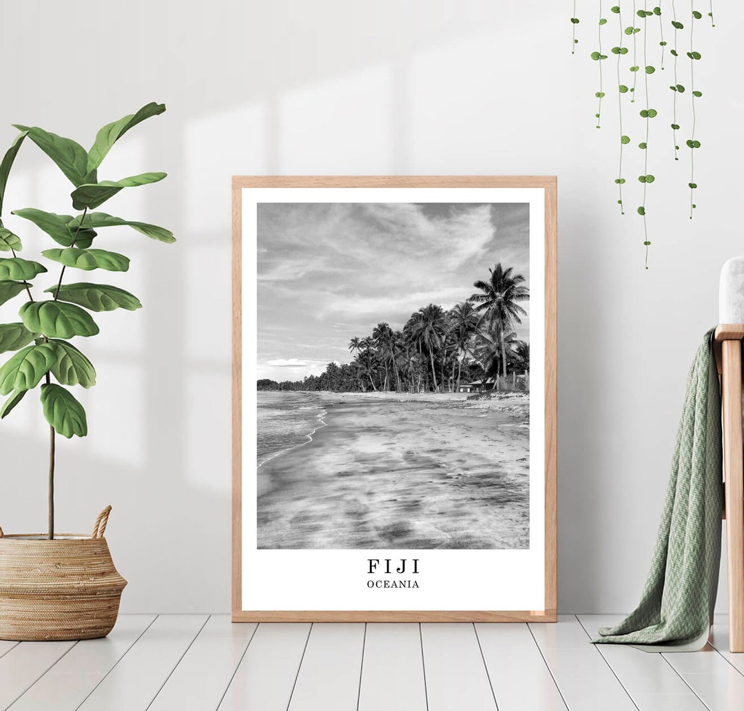 Fiji Travel Print Fiji Black and White Photo Fiji Island Landmark Fiji ...